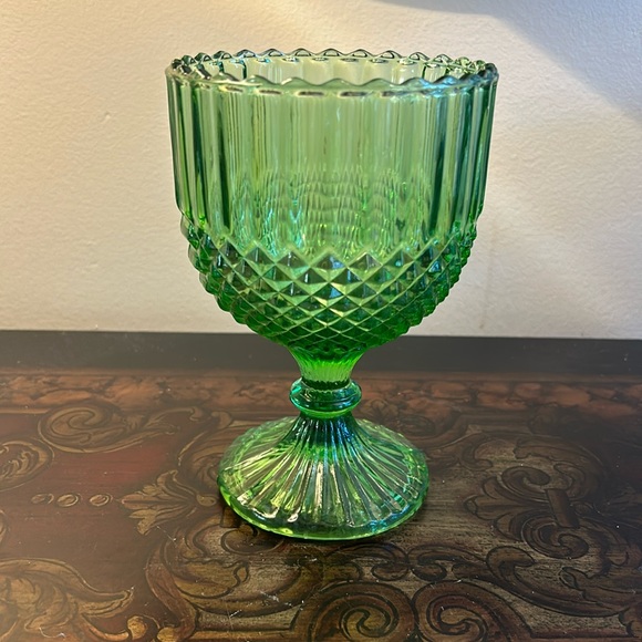 Vintage | Other | Vintage Anchor Hocking Wintergreen Glass Compote ...